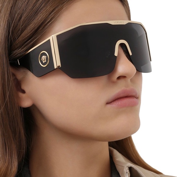 Versace | Accessories | New Versace Ve297 12526g Shield Sunglasses Mod ...